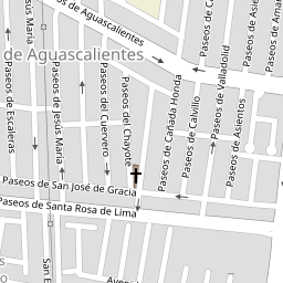 Calles de Paseos de Aguascalientes, Jesús María, Aguascalientes