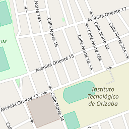 Mapa de Orizaba, Veracruz