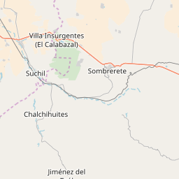 Mapa de Sombrerete, Zacatecas
